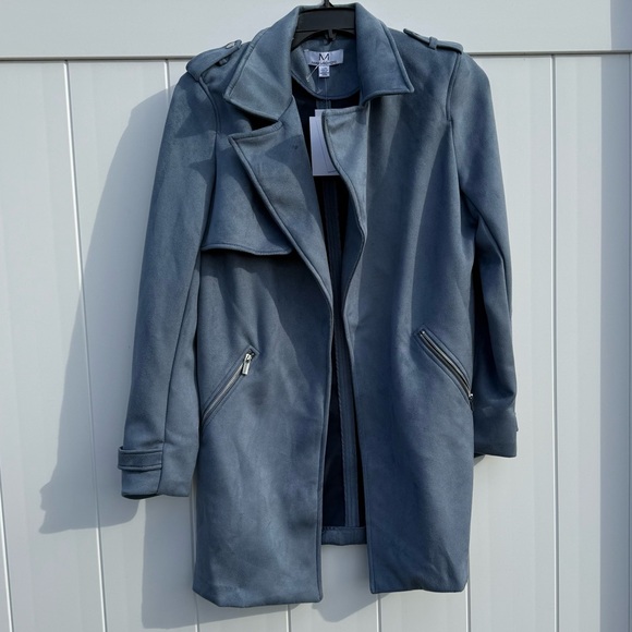 Magaschoni | Jackets & Coats | Magaschoni Womens Blue Lagoon Faux ...